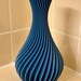 Unique BLUE Spiral Vase Sleek and Smooth Design Large Version - Etsy