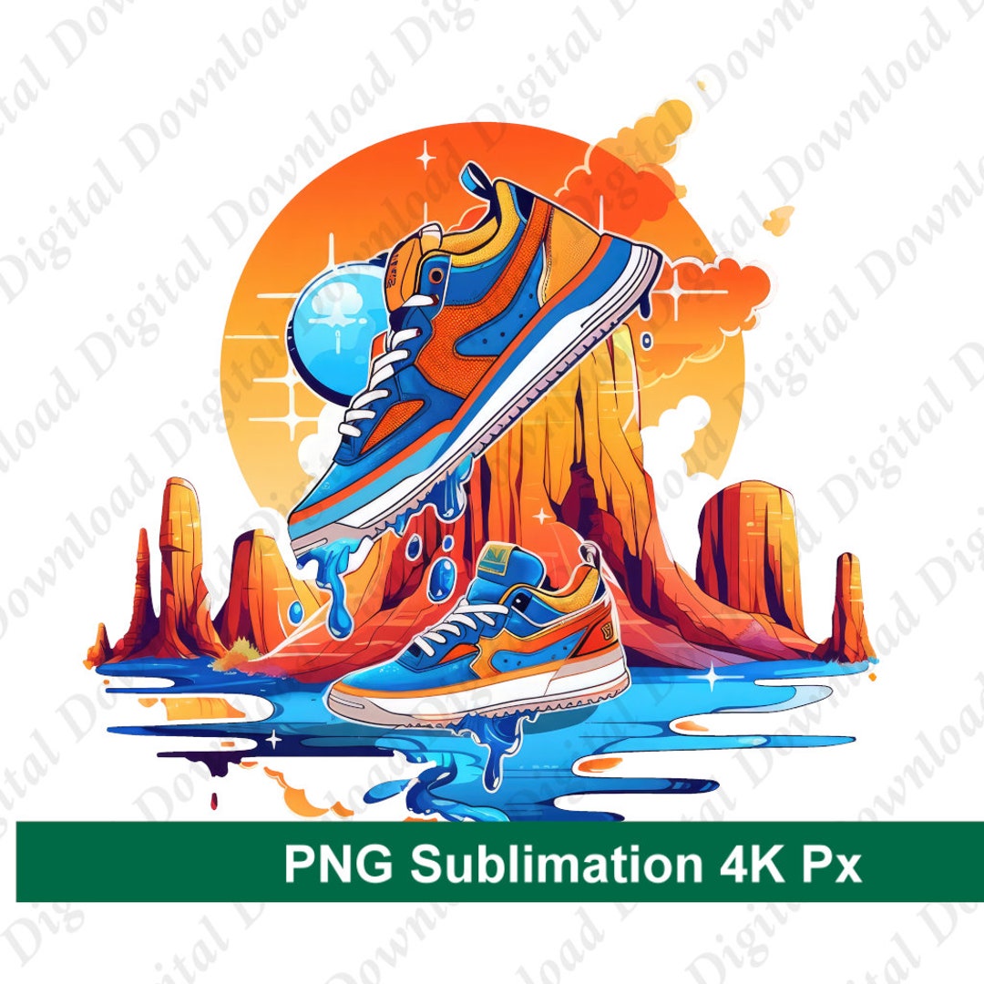 Sneaker Dripping Colorful Love Girls Png Sports Shoes Png - Etsy