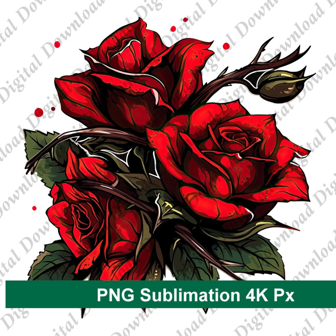 Red Roses Png Sublimation, Bridal Show Png, Wedding Invitation Png ...