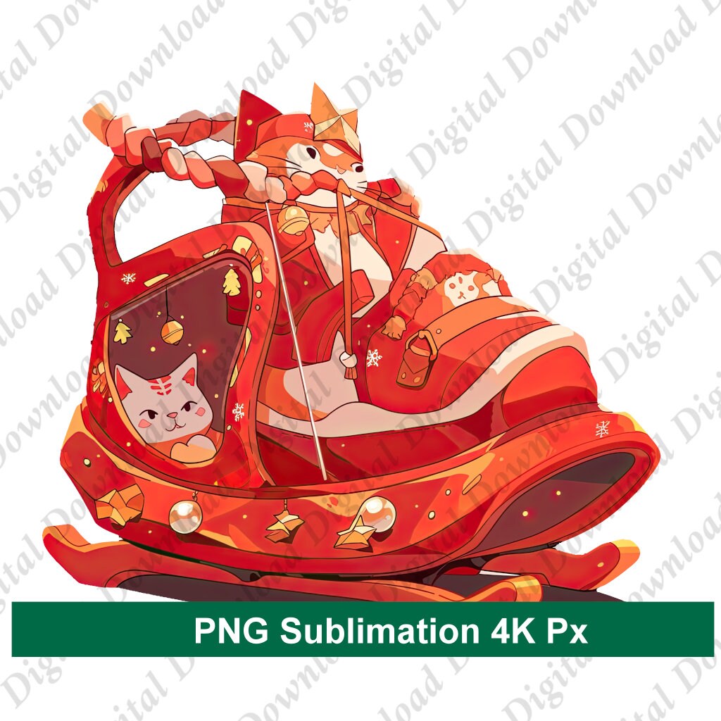 Christmas png winter png sled png cats png fantasy png - Etsy Portugal