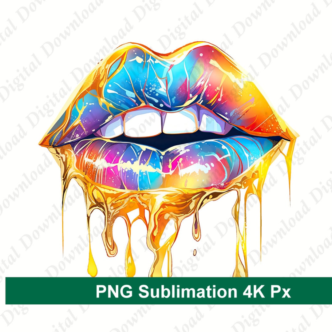 Lip Png, Colorful Lip Png, Full Lip Png, Sublimation Design Art ...
