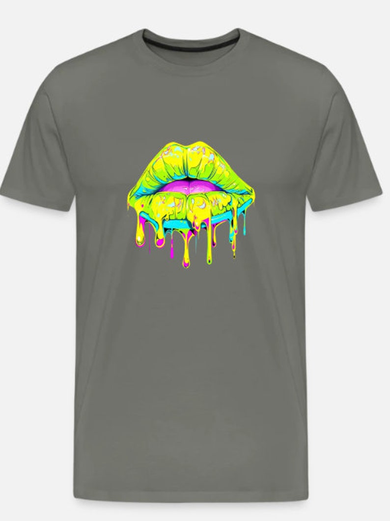Yellow Dripping Full Lips Png Sublimations Design, Fantasy Lips Png ...