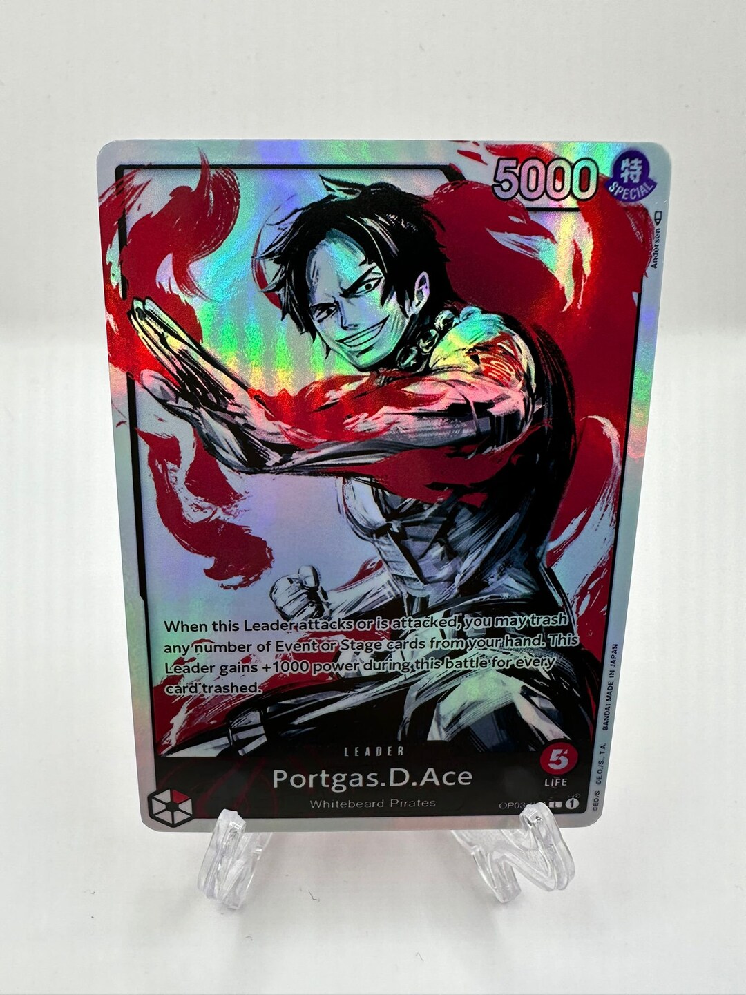 Portgas D. ACE Alt Art Op03-001/proxy - Etsy