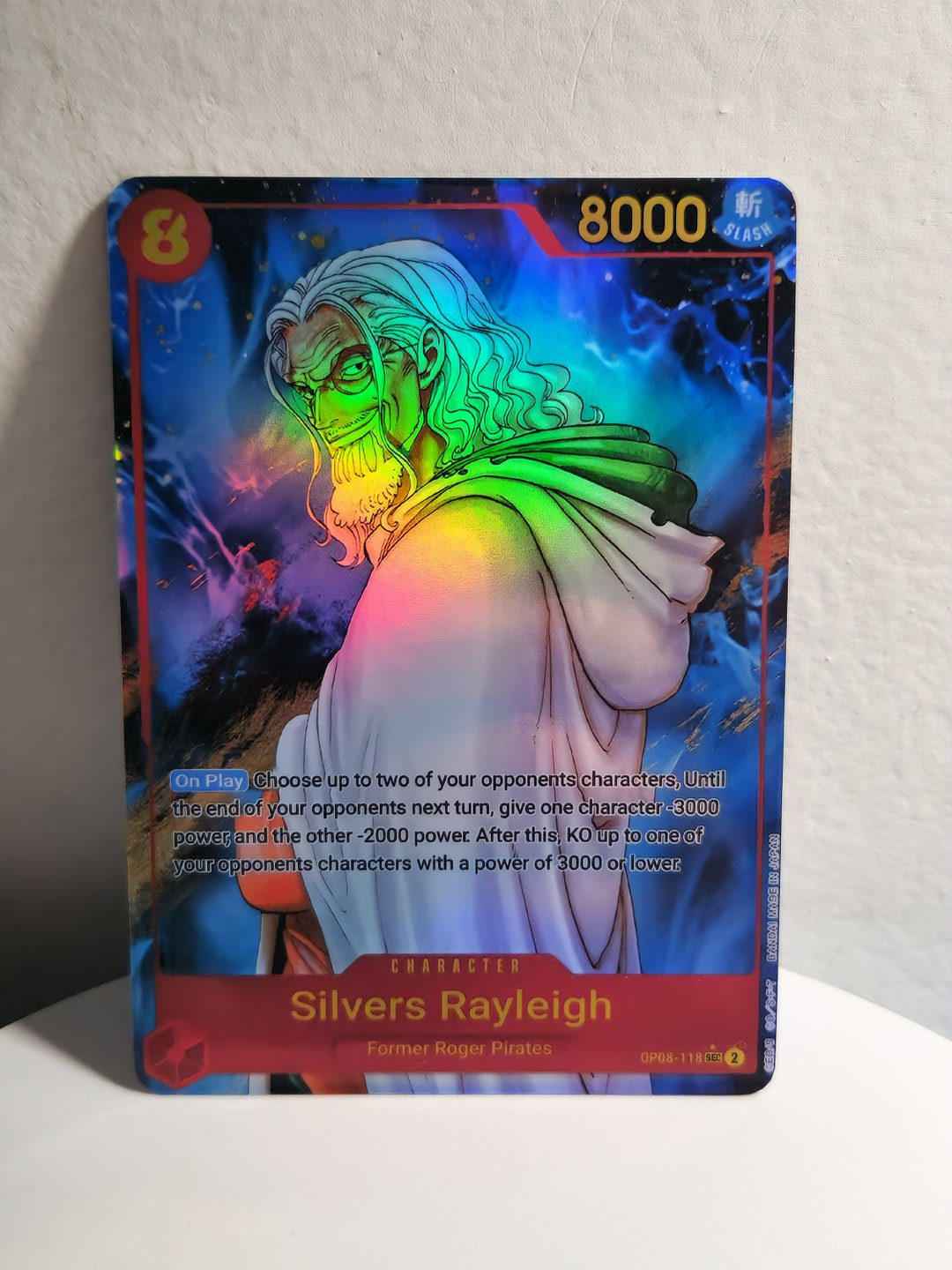 One Piece Silvers Rayleigh Alt Art Op08-118 Proxy - Etsy