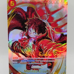 Oda Signed Luffy Card - Etsy