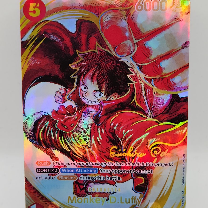 Oda Signed Luffy Card - Etsy