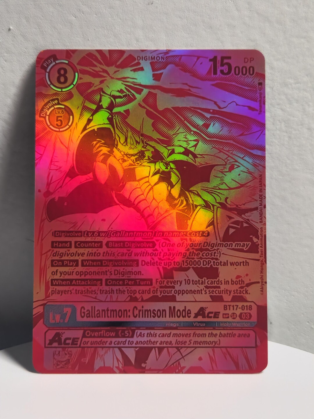 Gallantmon Crimson Mode Ace SP Alt Art BT17-018 Digimon Proxy - Etsy