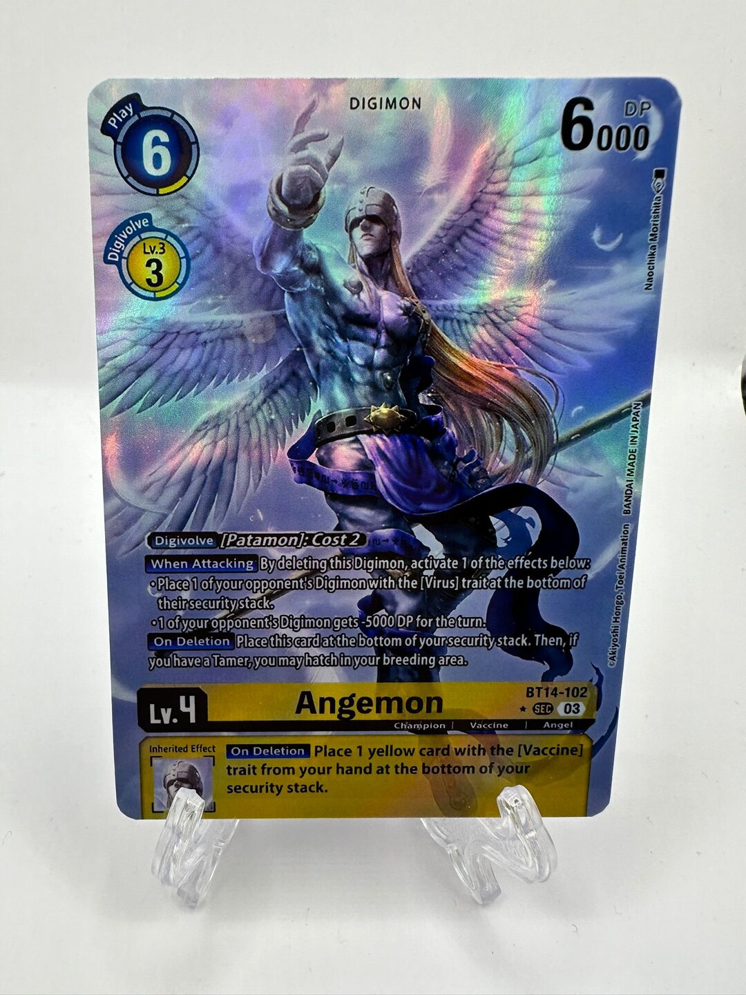 Angemon Alt Art Bt14-102 Digimon Proxy - Etsy