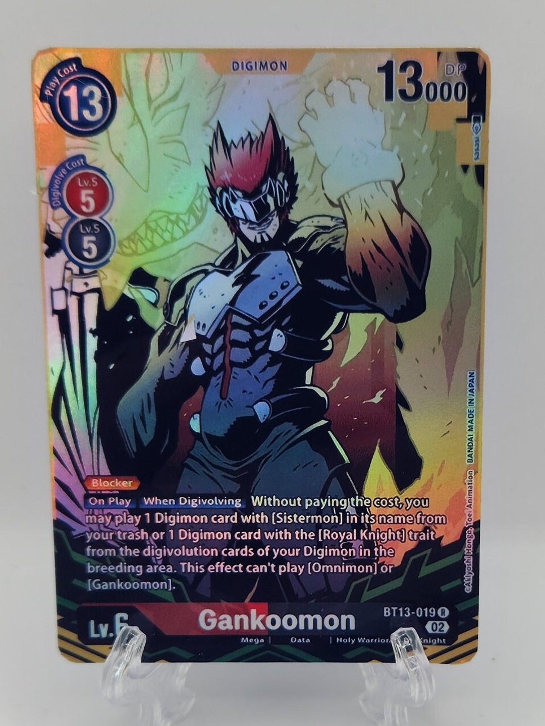 Gankoomon Alt Art Bt13-019 Digimon Proxy - Etsy
