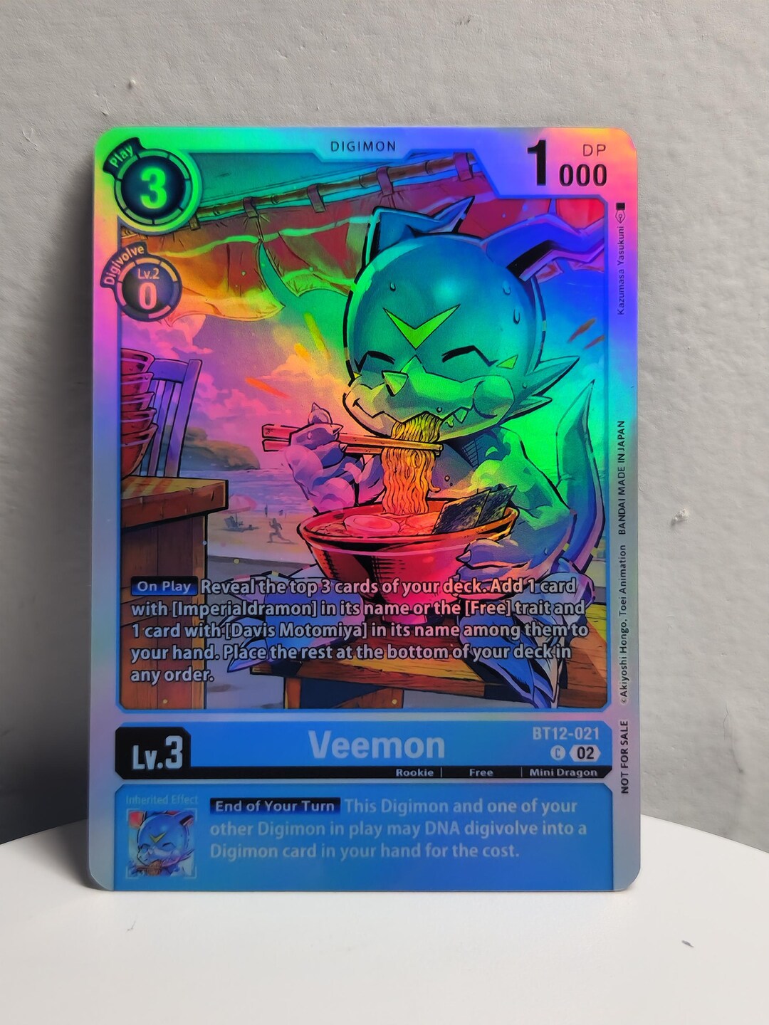 Veemon Gen Con Promo Bt12-021 Digimon Proxy - Etsy