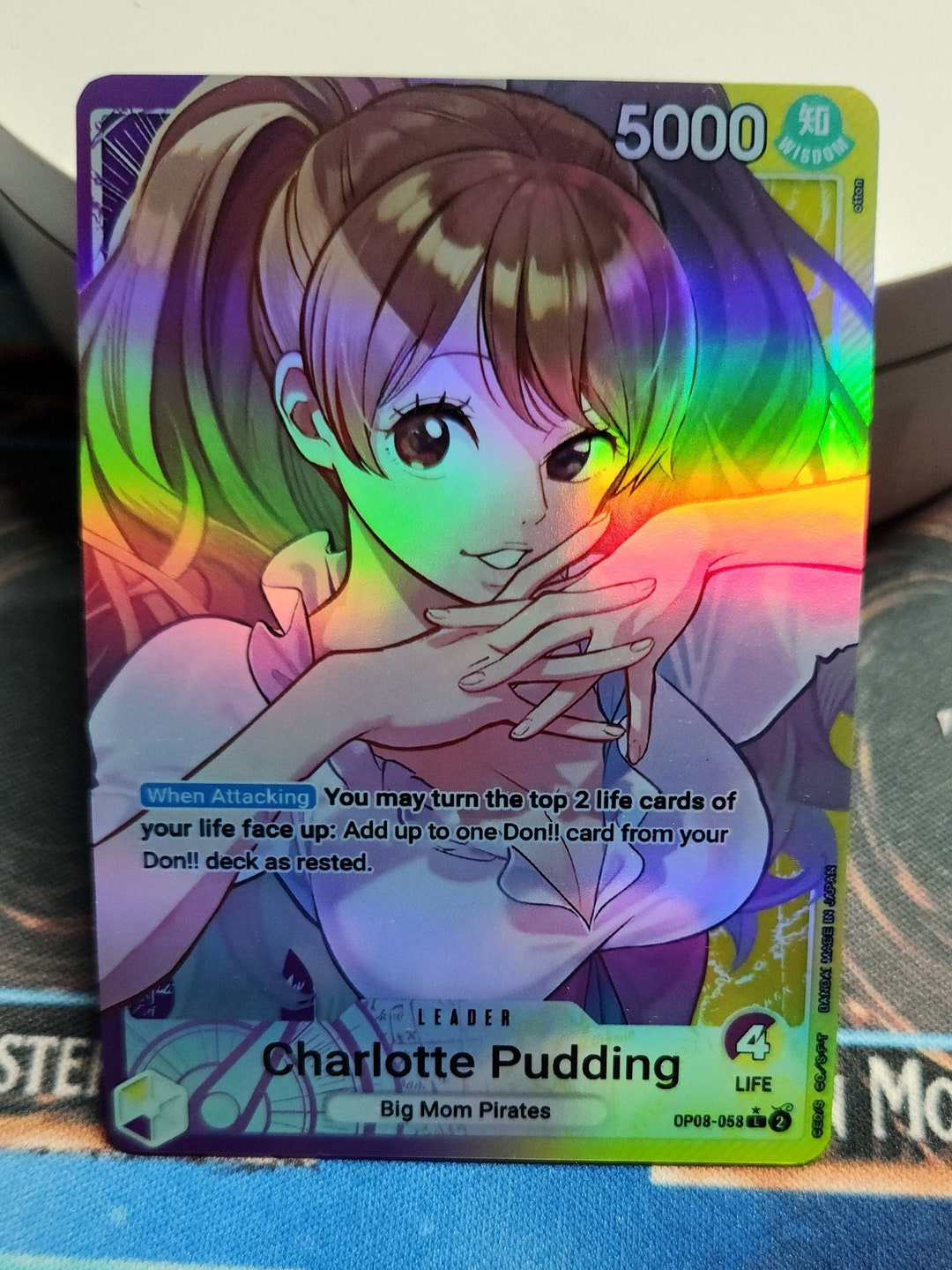 One Piece Charlotte Pudding Leader Op08-058 Proxy - Etsy