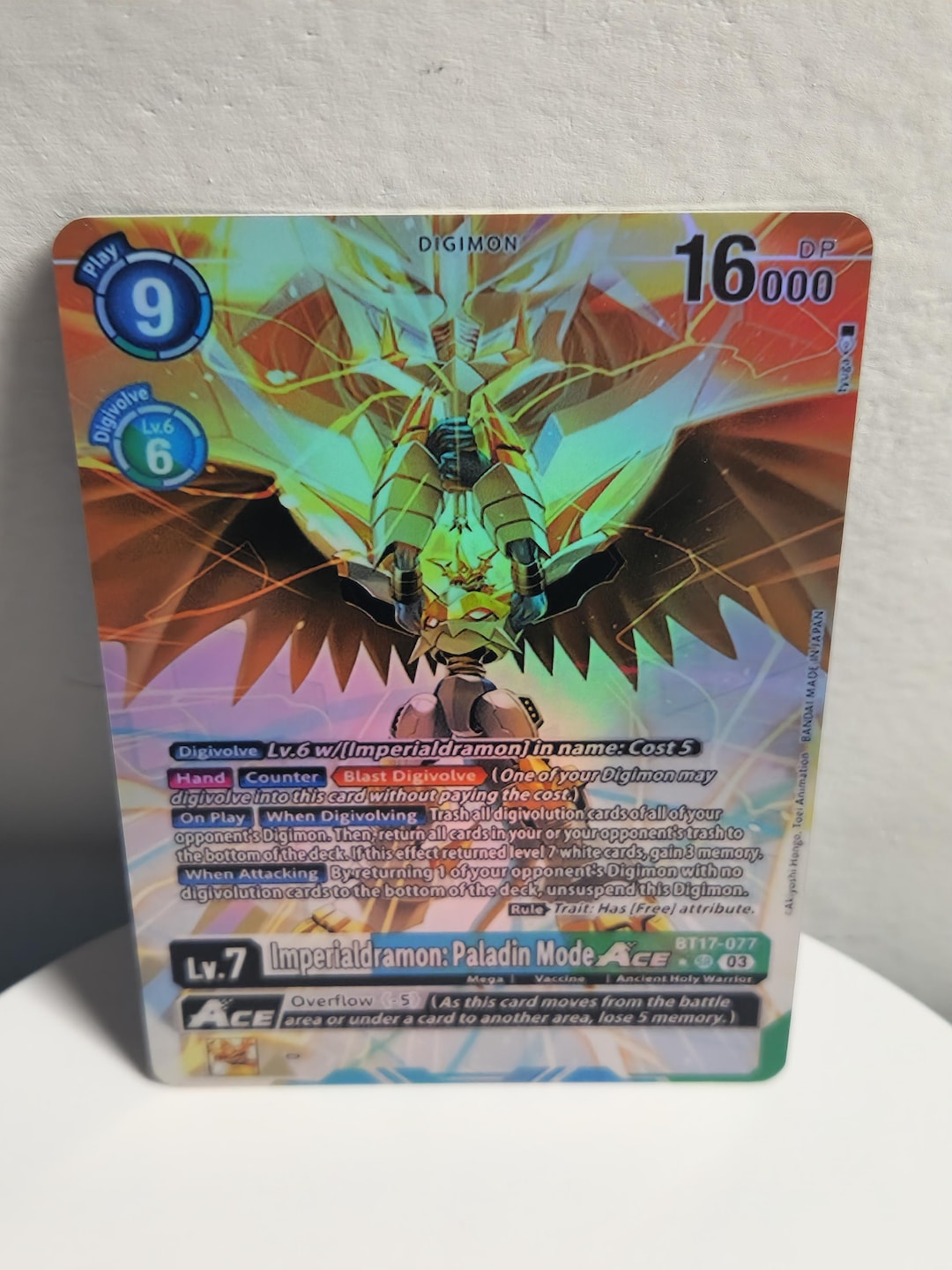 Imperialdramon: Paladin Mode Ace Alt Art BT17-077 Digimon Proxy - Etsy