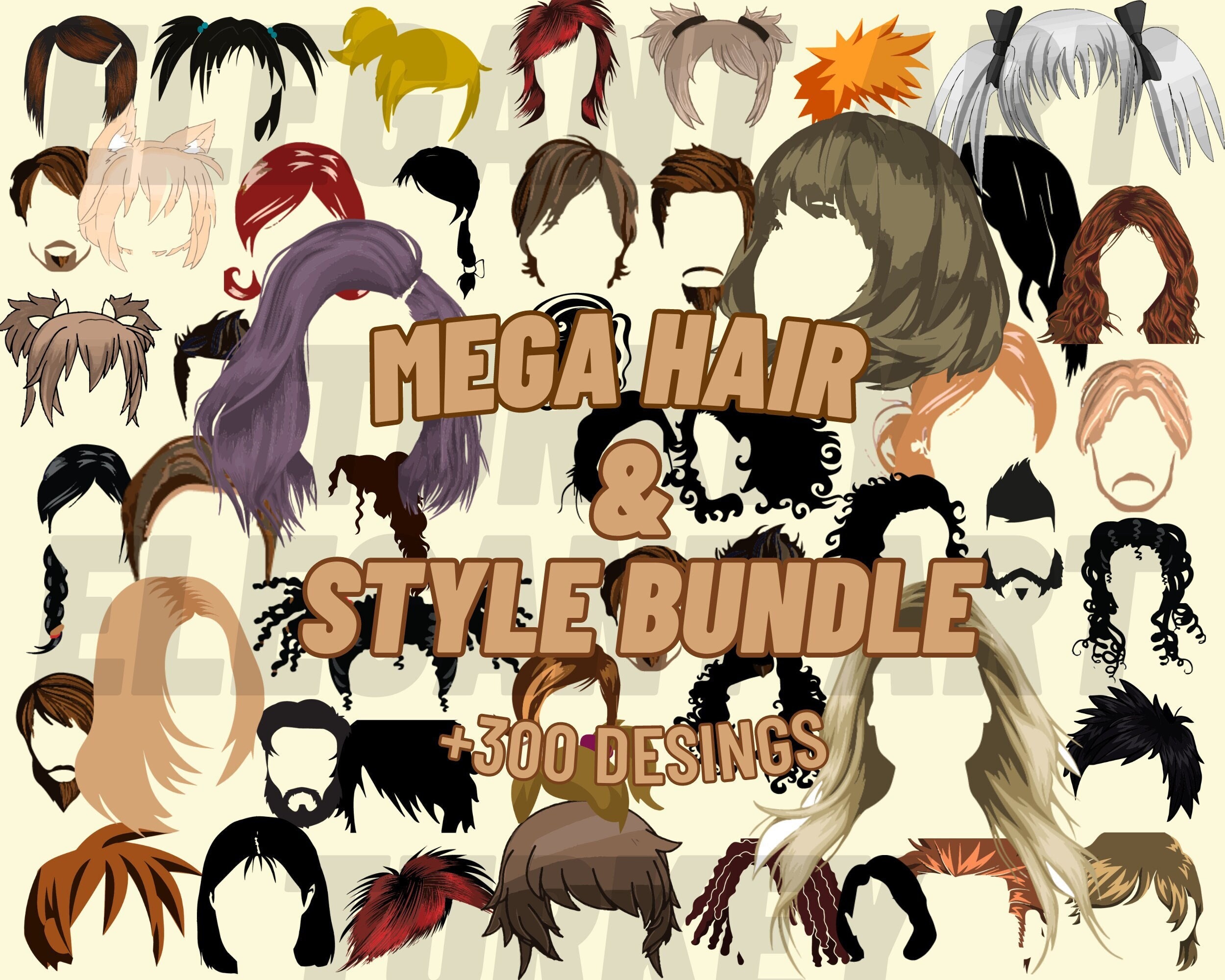 Hair Style Digital Download Hair Style SVG Hair Style - Etsy Australia