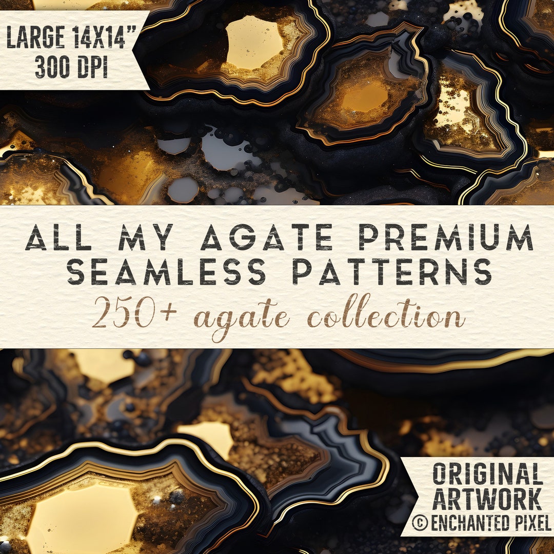 Mega Bundle of All Agate Patterns, Premium Seamless Marble Digital ...