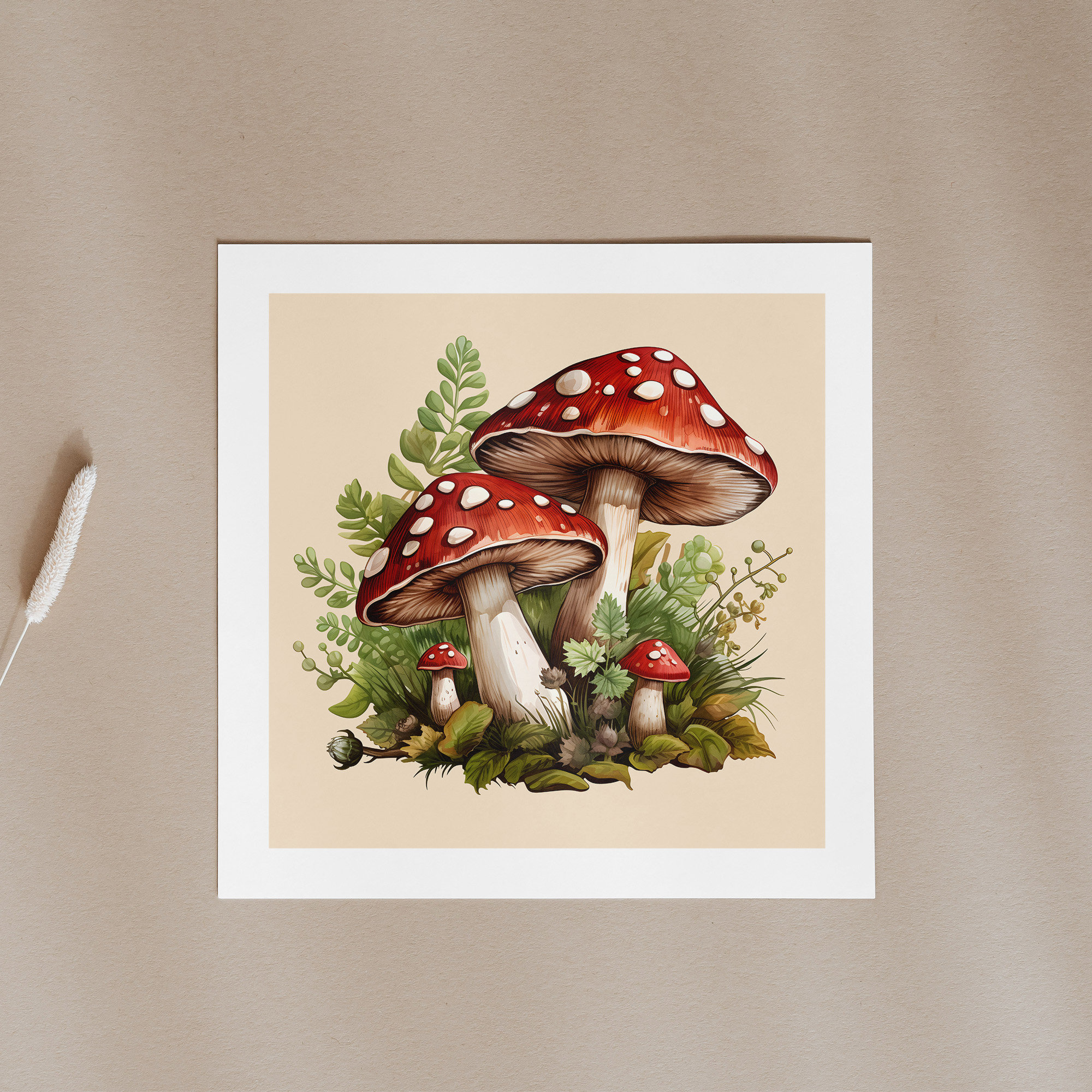 Fairy Toadstool Watercolor Clipart: Magic Mushroom, Forest Clipart ...