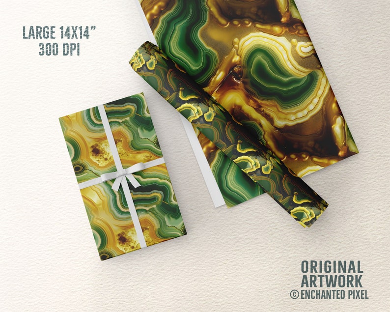 Lime Green Agate Pattern Digital Paper - Refreshing Marble Texture ...