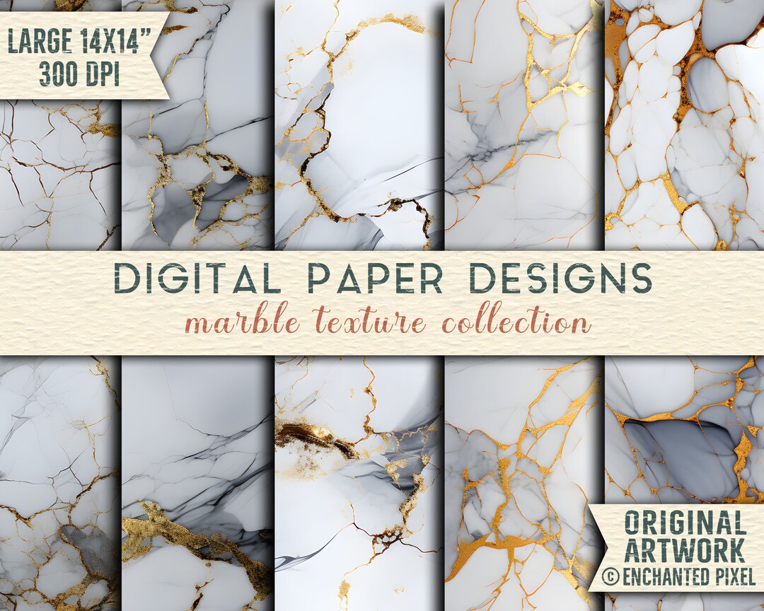 Luxurious Statuario Marble Texture Seamless Patterns - High-end Decor ...