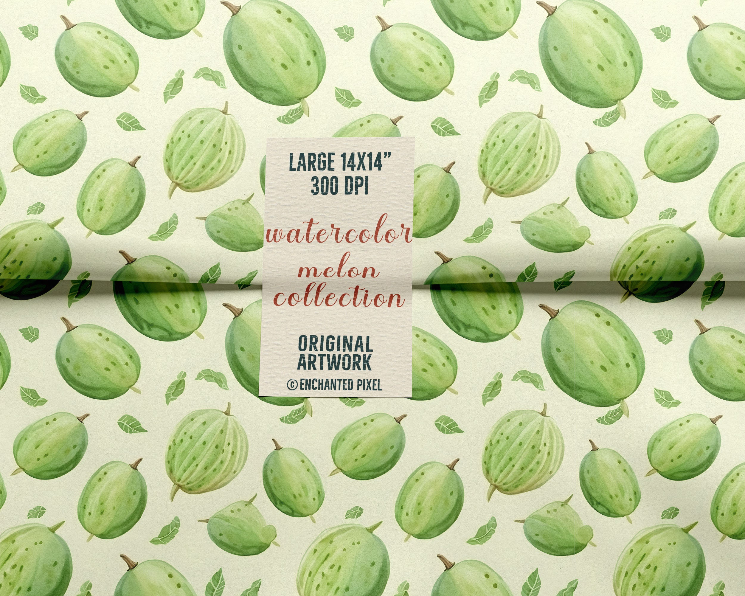 Watermelon Digital Papers, Watercolor Melon Seamless Pattern, Printable ...