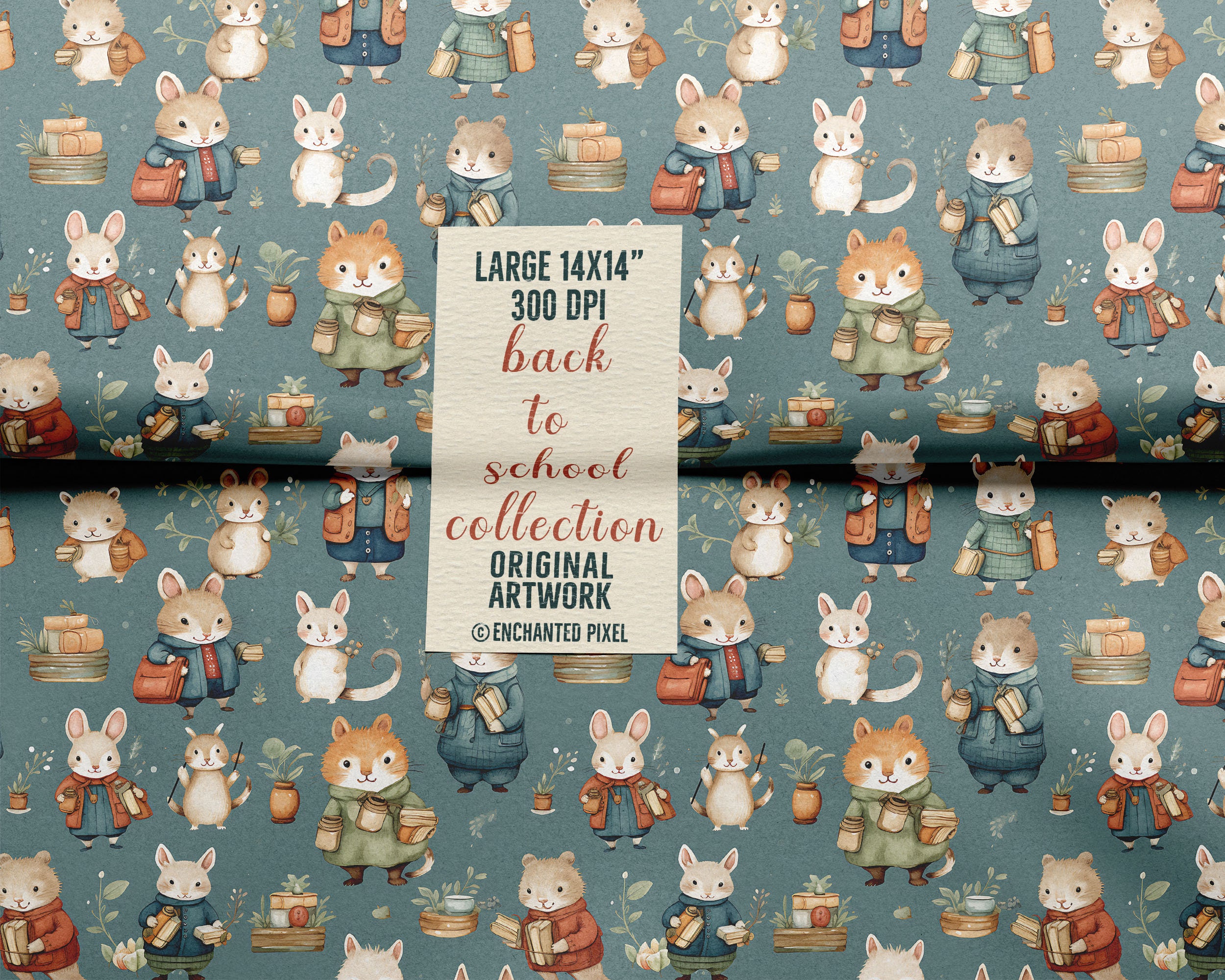 Seamless Repeat Back to School Patterns: Children Exploring Outdoor ...