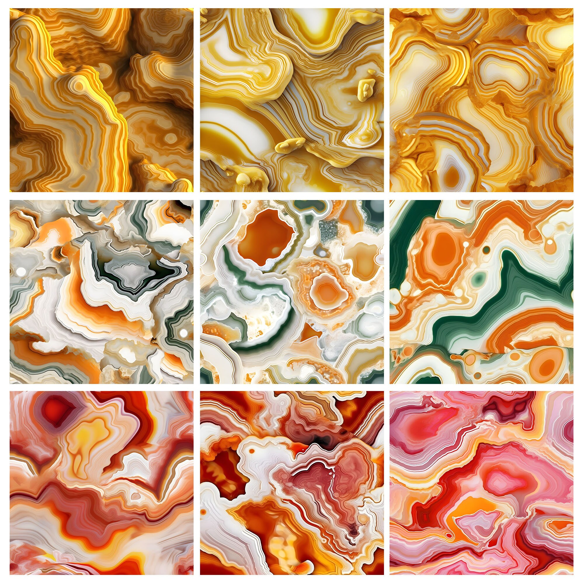 Mega Bundle of All Agate Patterns, Premium Seamless Marble Digital ...