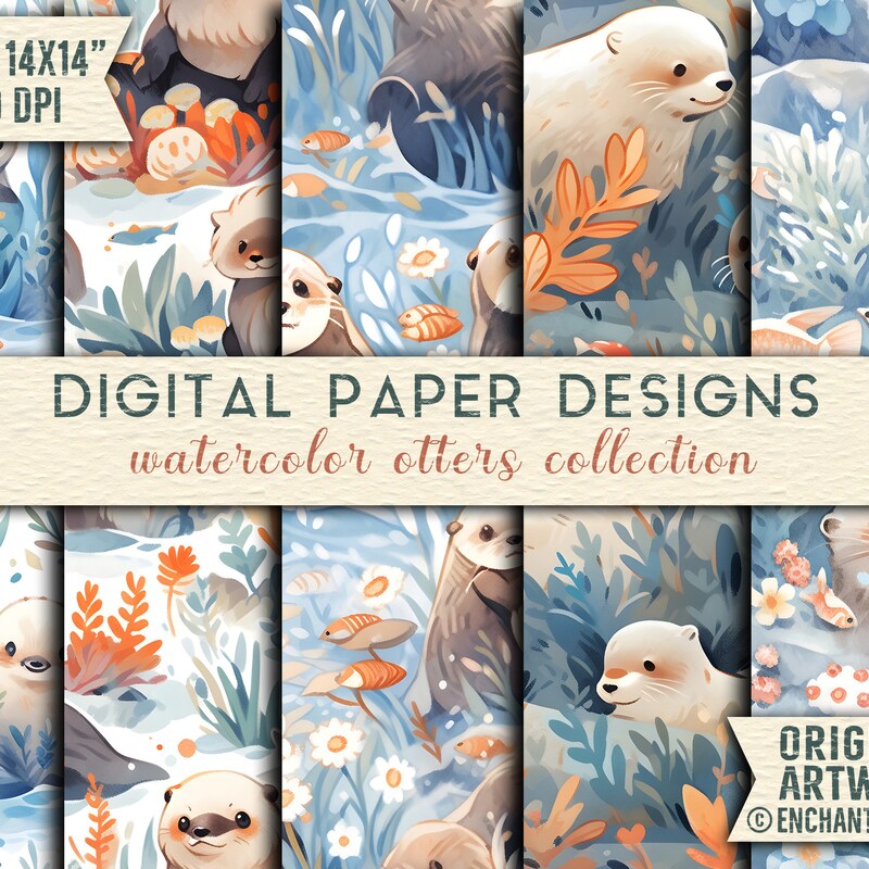 Otter Fabric - Etsy