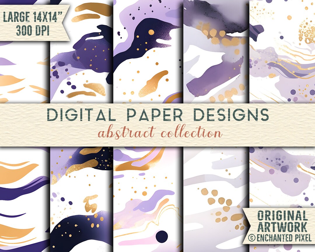 Pastel Purple Optical Art Pattern - Trendy Watercolor Abstract Art ...