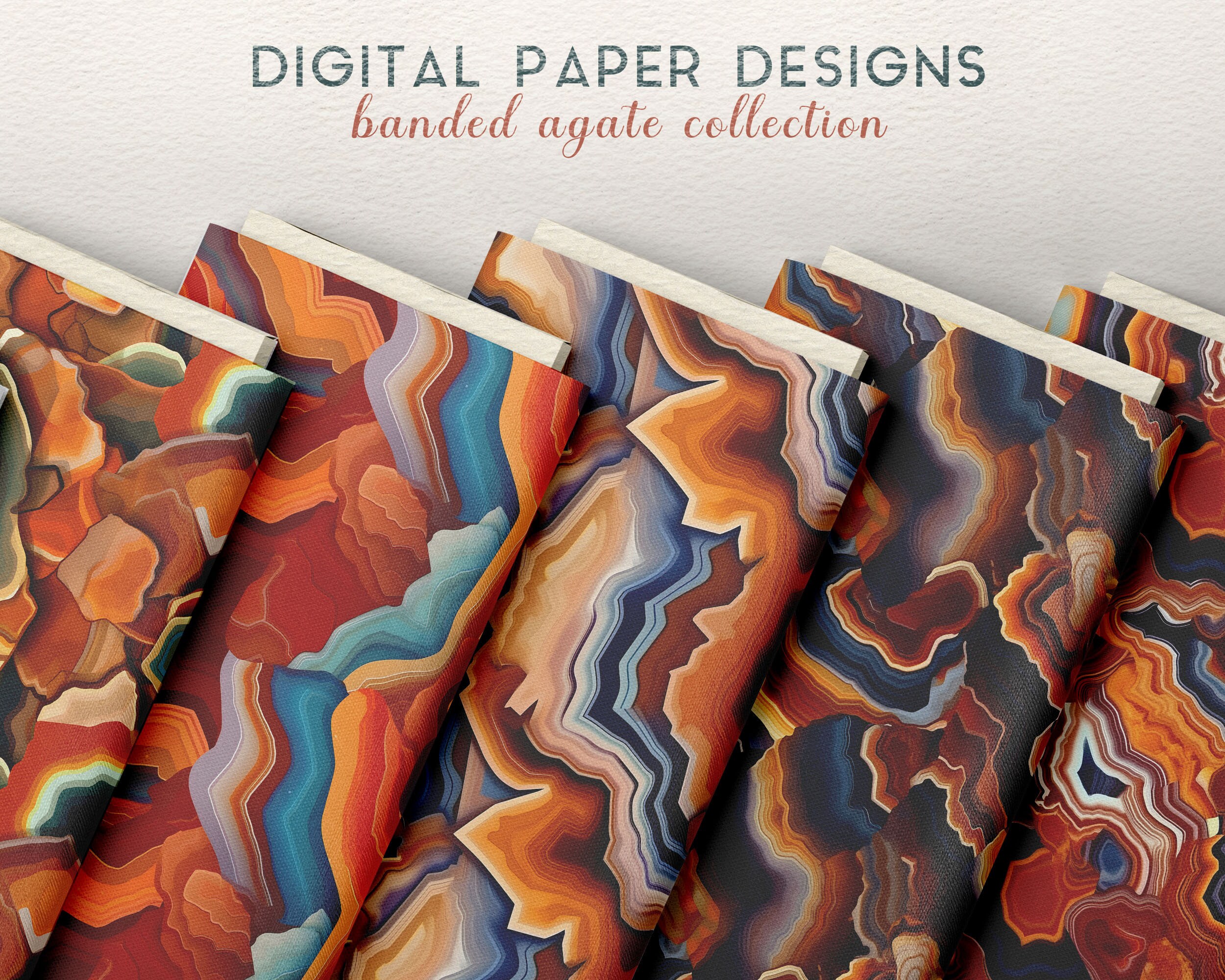 Banded Agate Inspired Digital Paper Seamless Repeating Background for ...