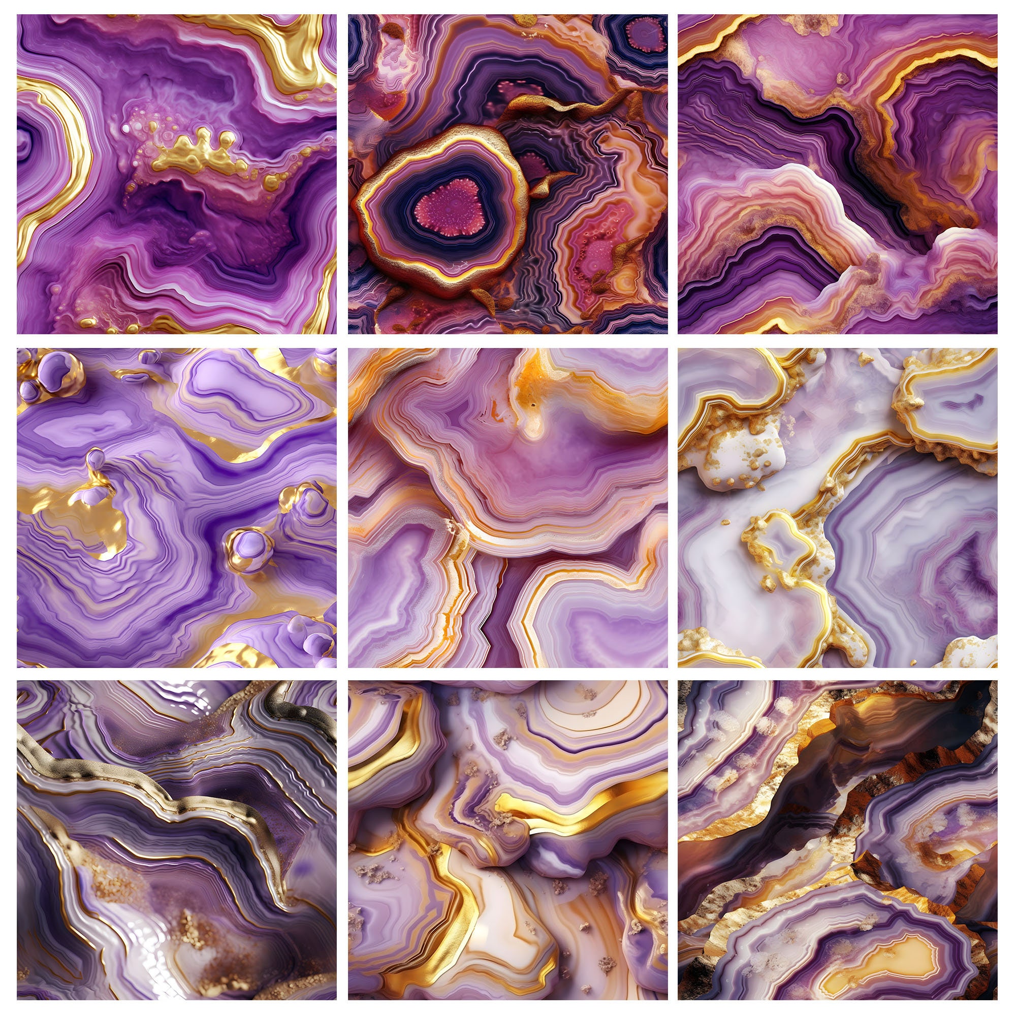 Mega Bundle of All Agate Patterns, Premium Seamless Marble Digital ...