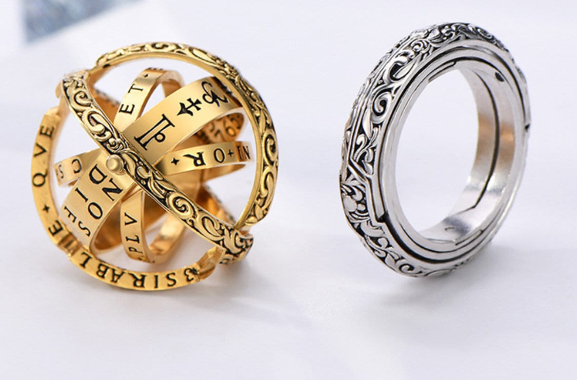 Astrology Ring Spinner Ring Astrology Pendant Antistress Ring Pendant Gift for Her Him