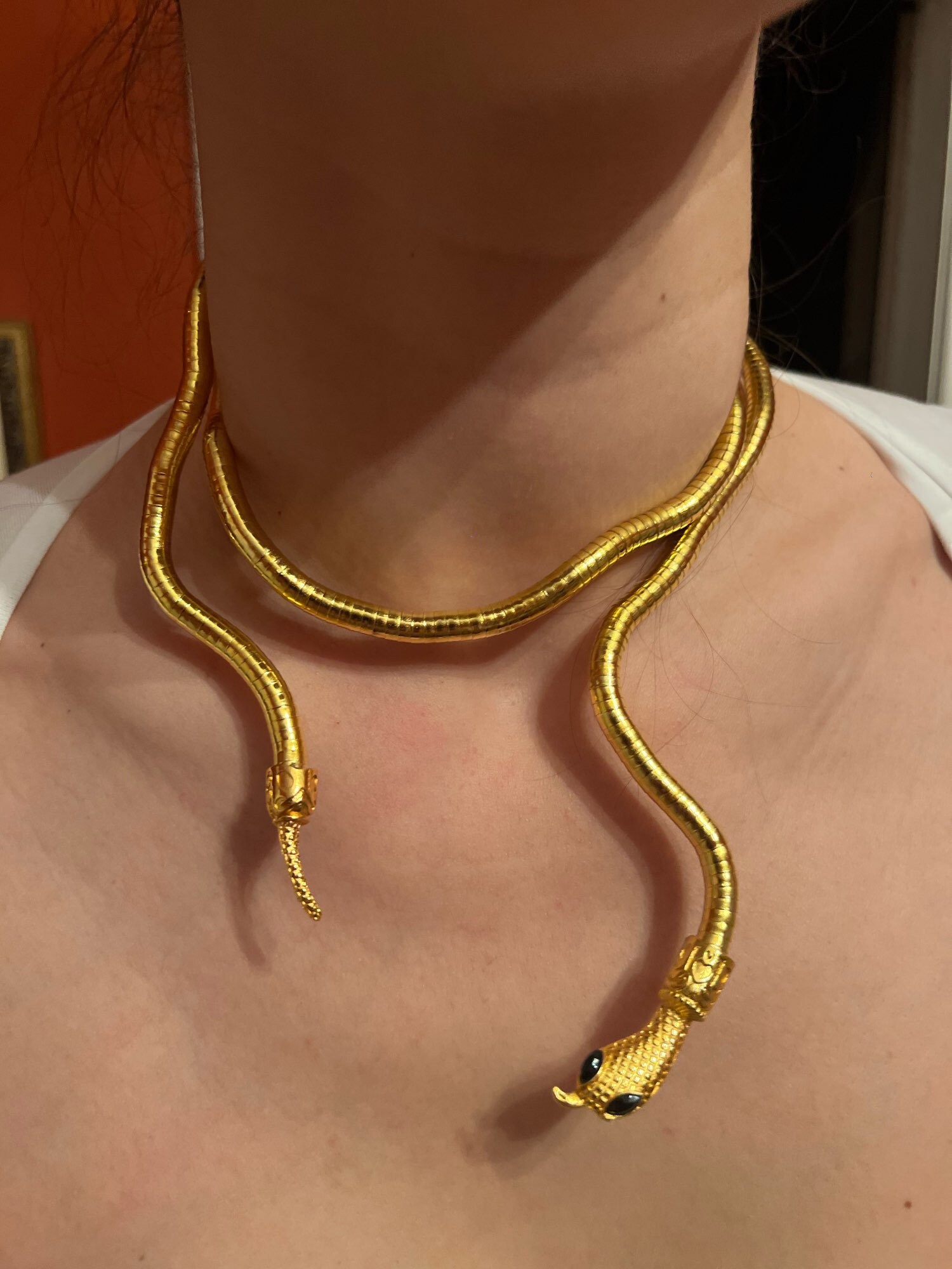 Snake Necklace, Gold Snake Necklace, Silver Snake Necklace, Statement ...