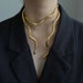 Snake Necklace, Gold Snake Necklace, Silver Snake Necklace, Statement ...