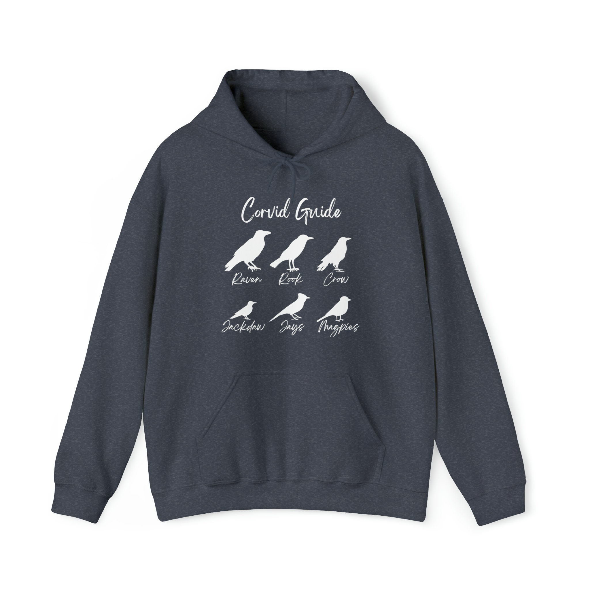 Hoodie Raven Crow Gift for Bird Lover Sweatshirt Crow Corvid Bird Guide ...