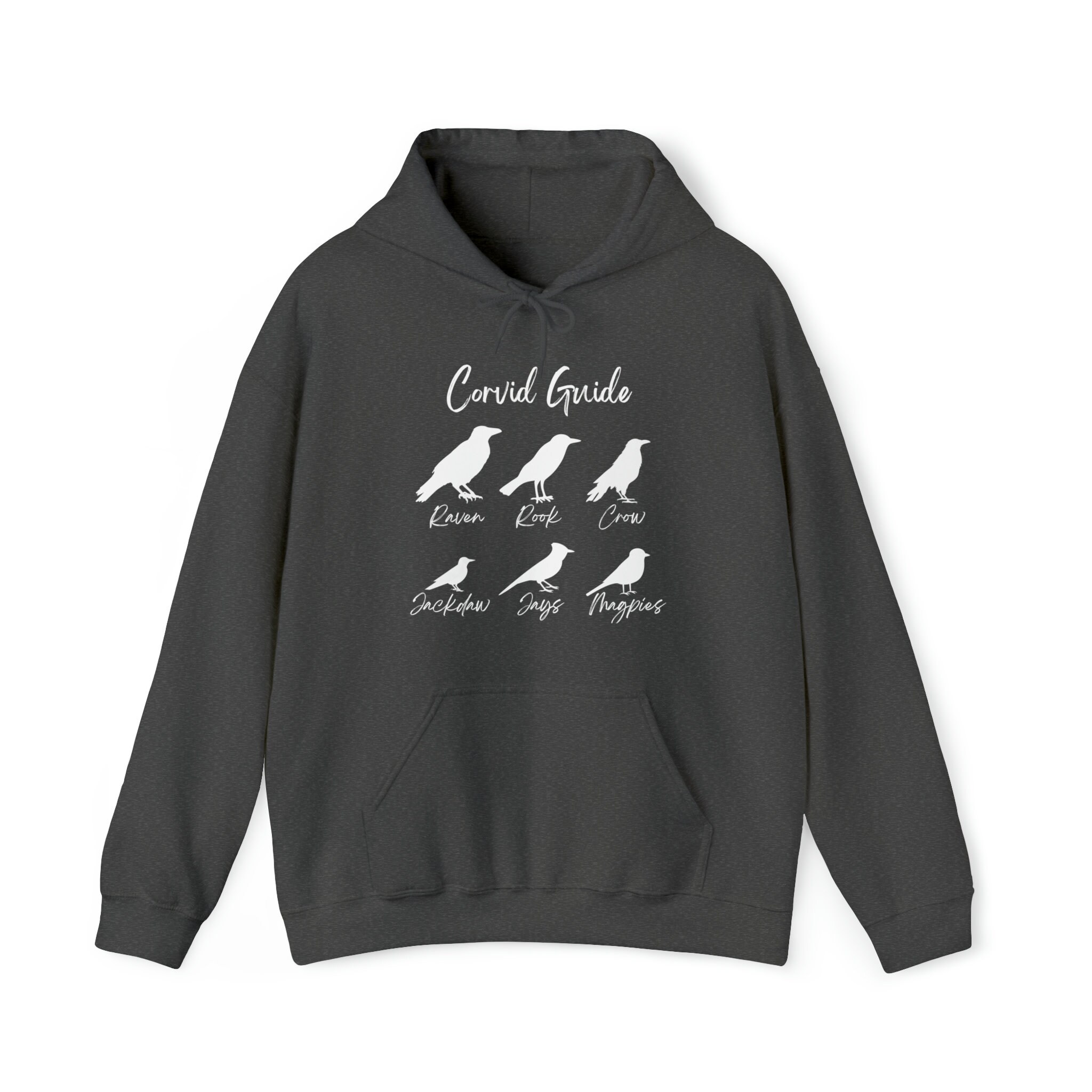 Hoodie Raven Crow Gift for Bird Lover Sweatshirt Crow Corvid Bird Guide ...