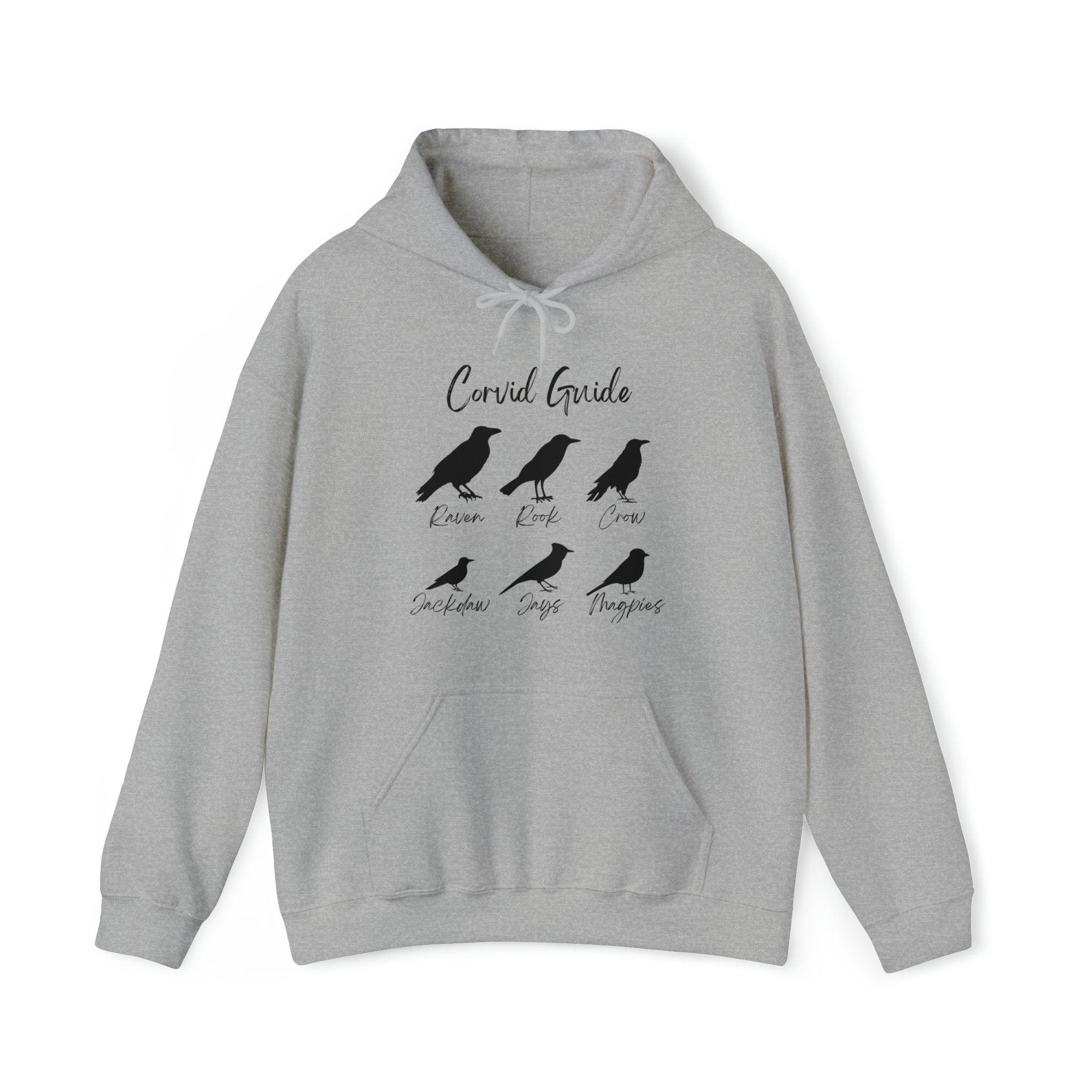 Hoodie Raven Crow Gift for Bird Lover Sweatshirt Crow Corvid Bird Guide ...