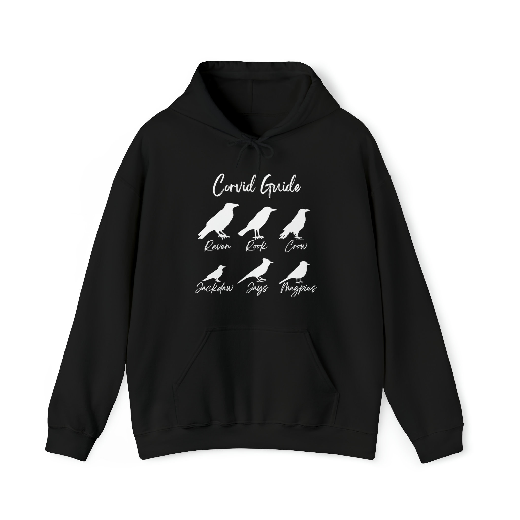 Hoodie Raven Crow Gift for Bird Lover Sweatshirt Crow Corvid Bird Guide ...