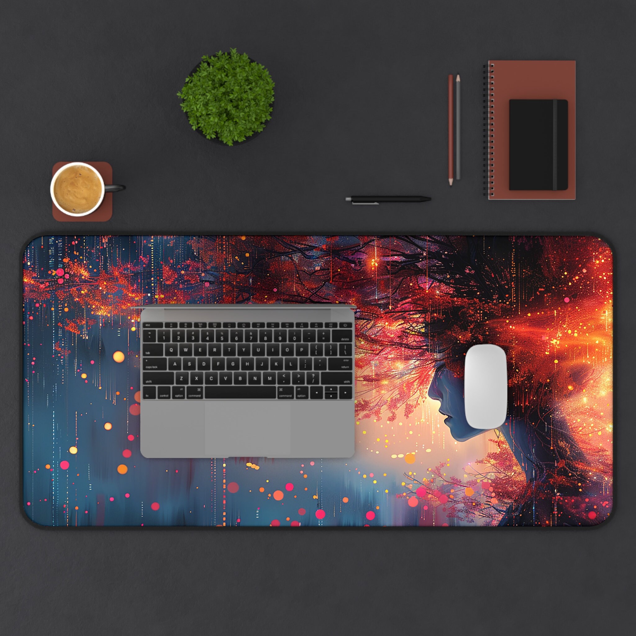Asian Desk Mat, Asian Mousepad, Fantasy Mouse Pad, Mystical Desk Mat ...