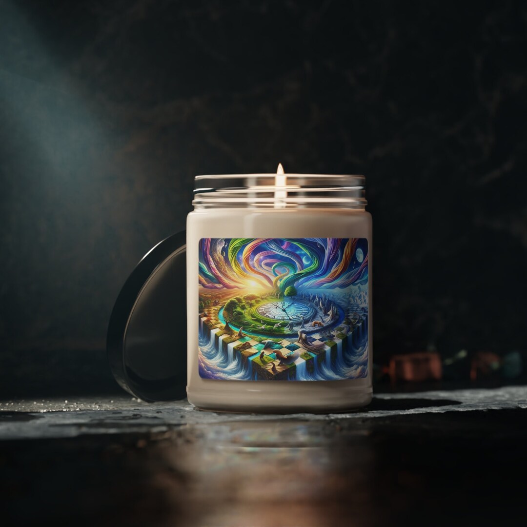 Chronos Vortex Surreal Art Scented Soy Candle 9oz - Etsy