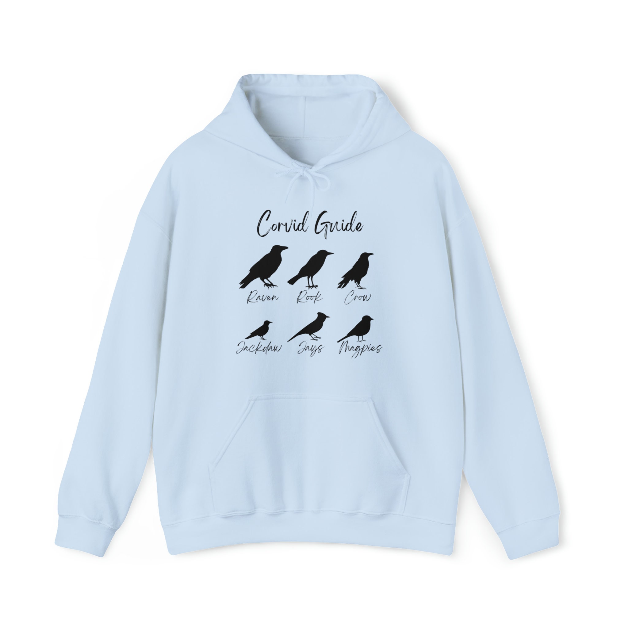 Hoodie Raven Crow Gift for Bird Lover Sweatshirt Crow Corvid Bird Guide ...