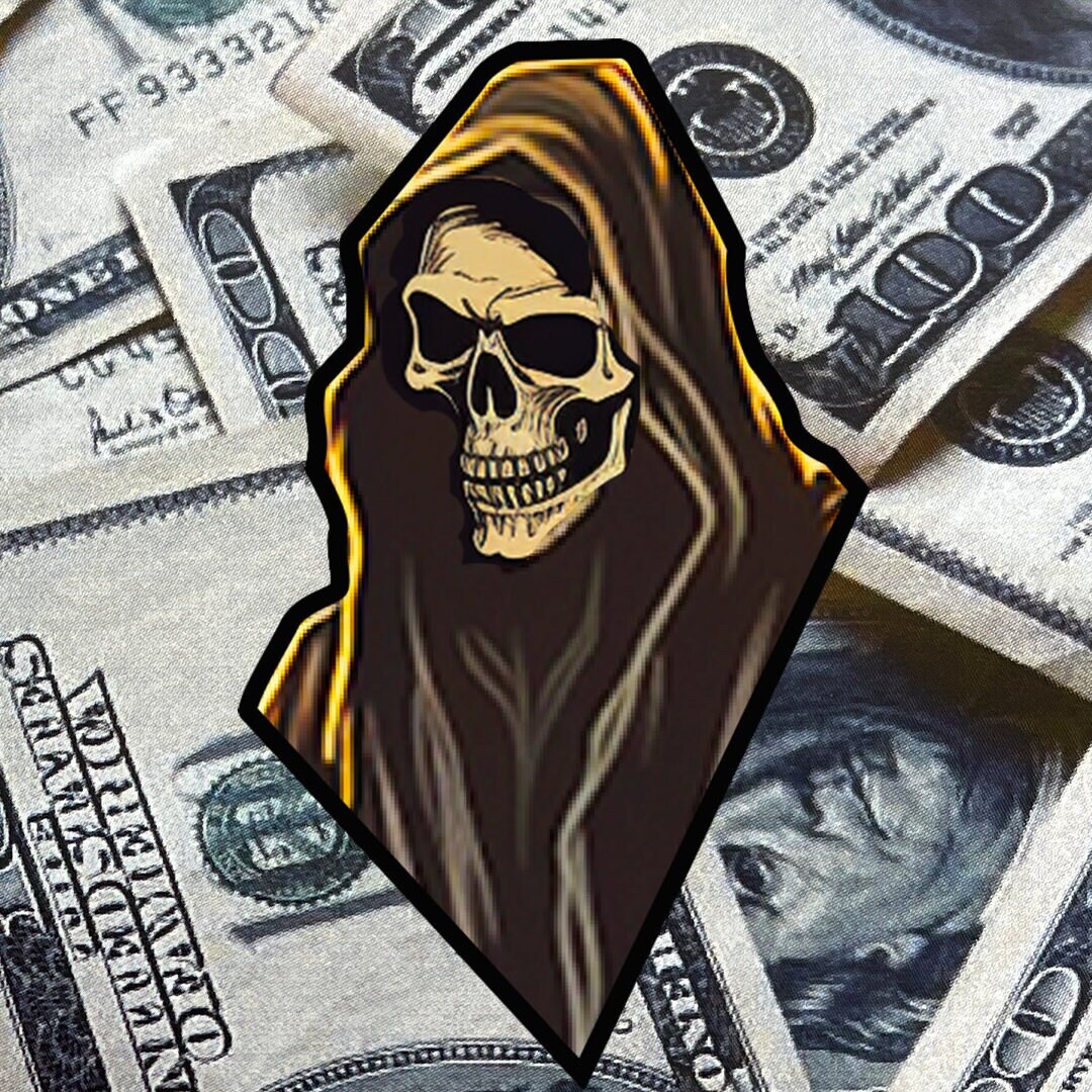 Skull Decal, Skull Sticker, Grim Reaper Graphic, Grim Reaper Decal ...