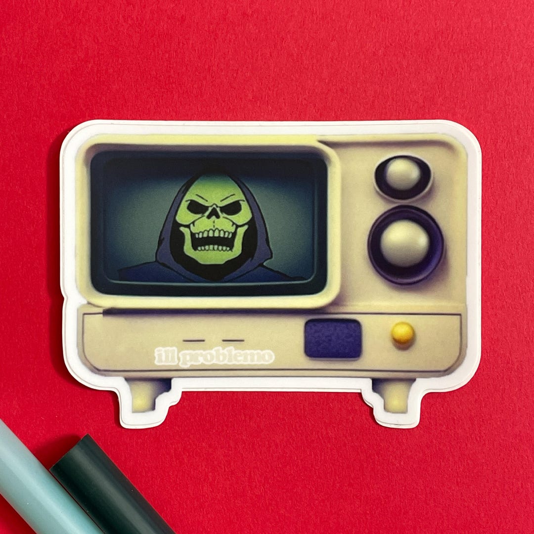 Skeletor Vintage Television Vinyl Matte Sticker Decal Saturday Morning ...