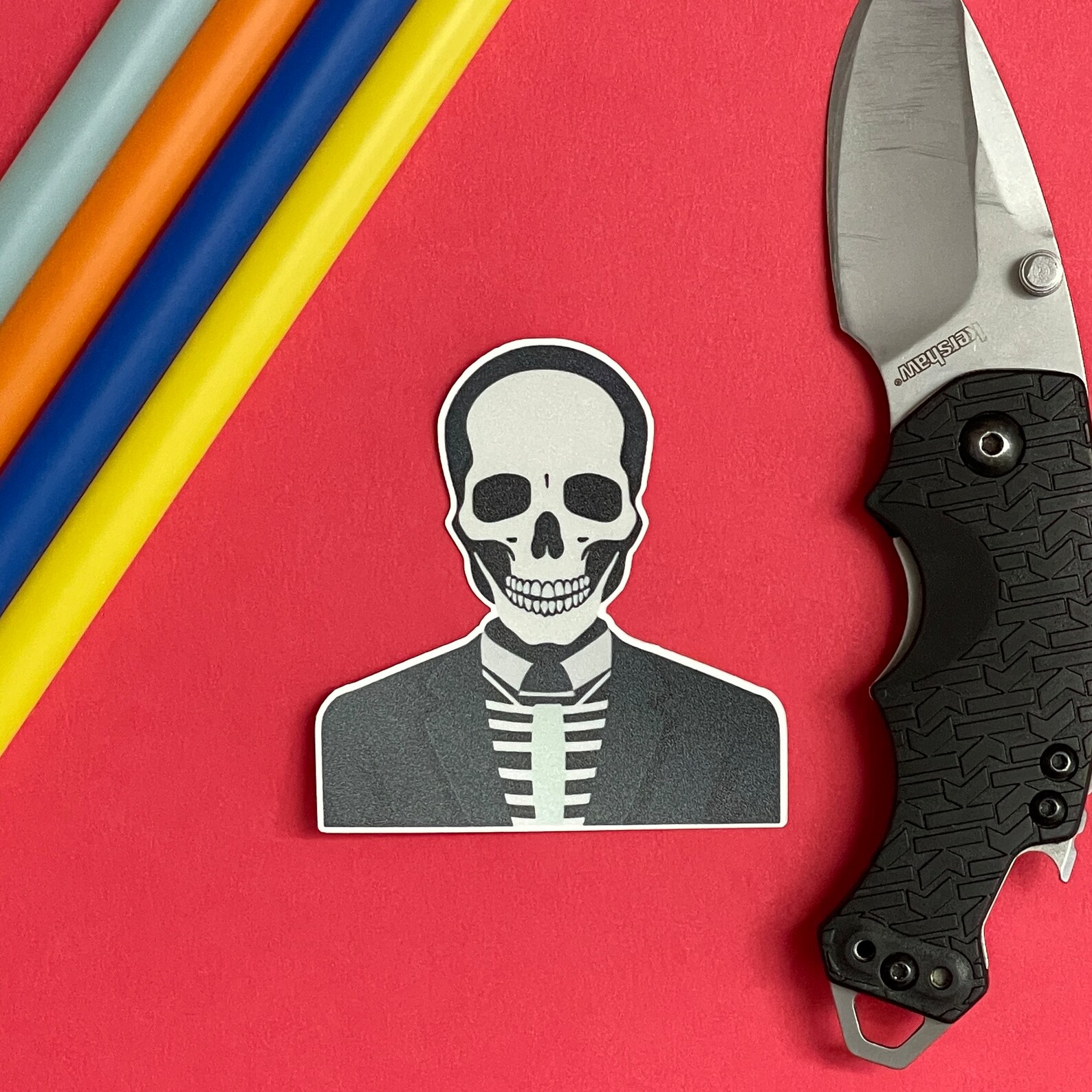Skeleton Stickers | Original Art Sticker | Skull | Macabre Sticker ...