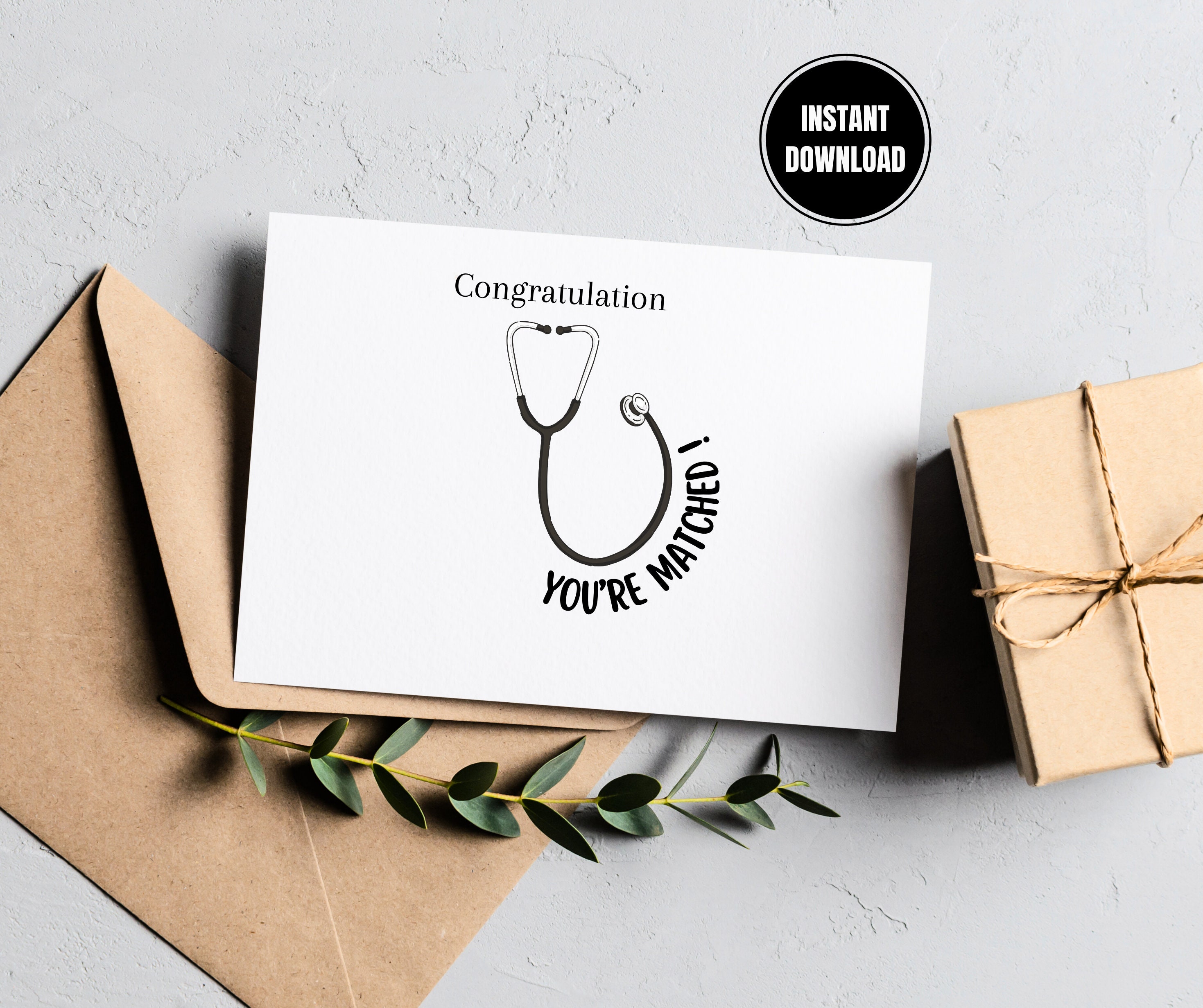 Congratulation You Matched Card, Graduation Doctor, Medical Student ...