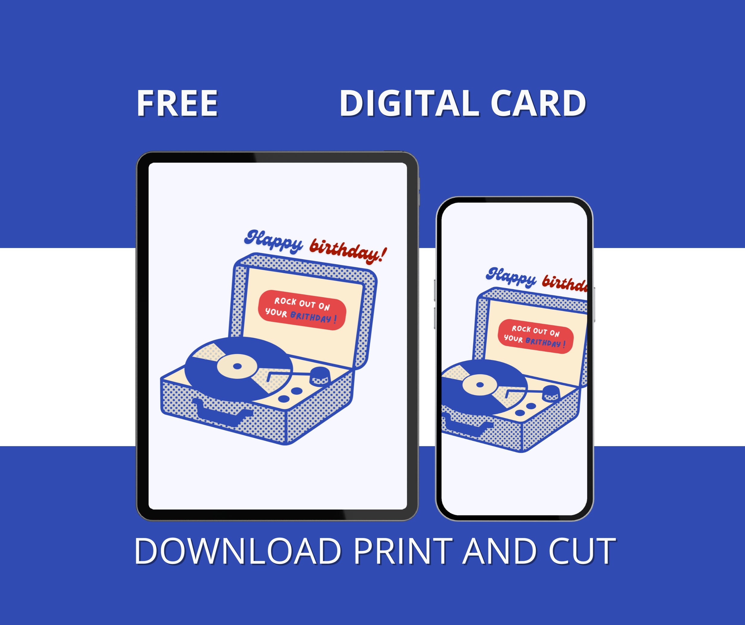 Happy Birthday Card, Gift Card for Music and Viny Record Fans, Oldies ...