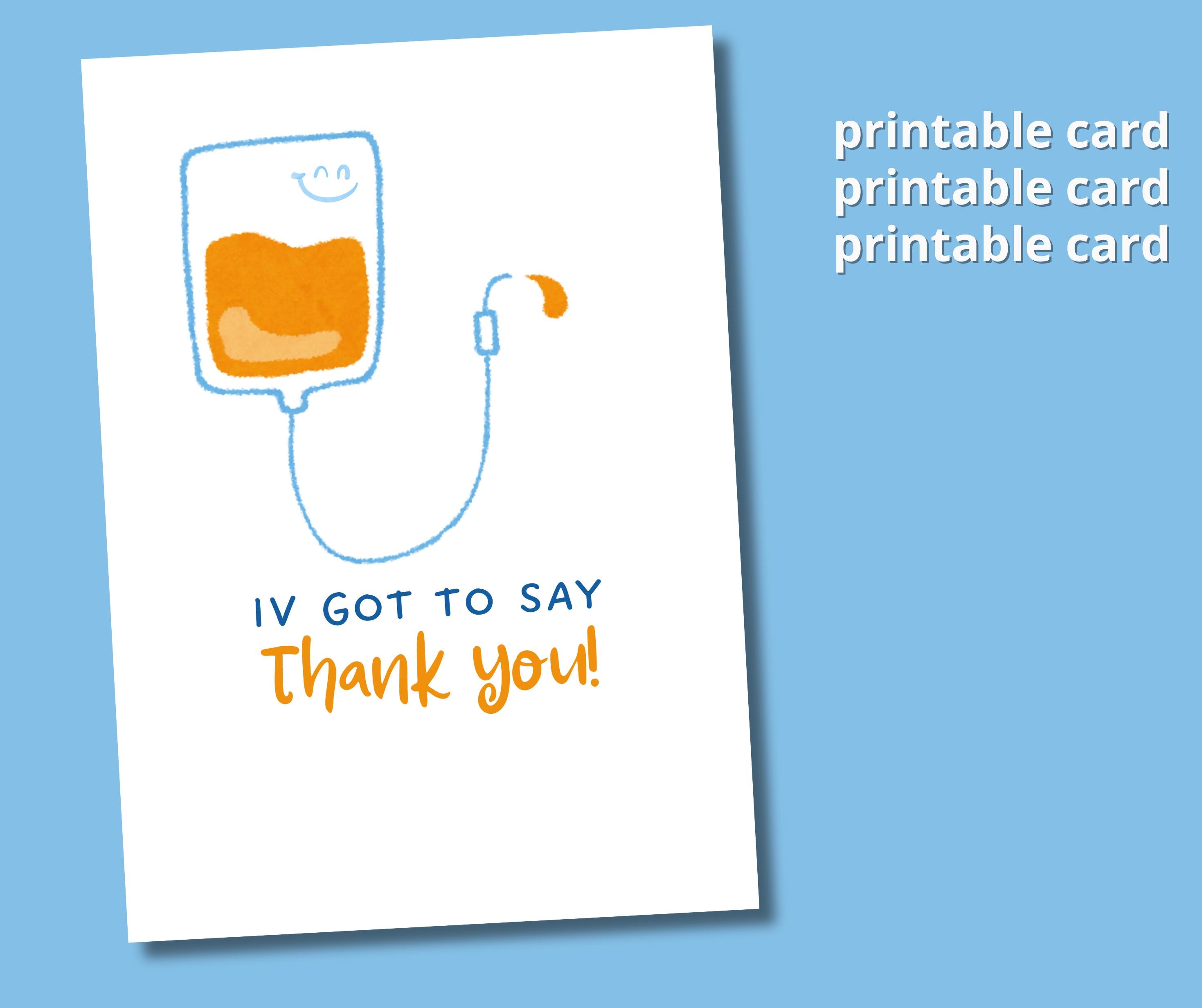 Funny Healthcare Thank You Card Printable for Doctors, Nurses ...