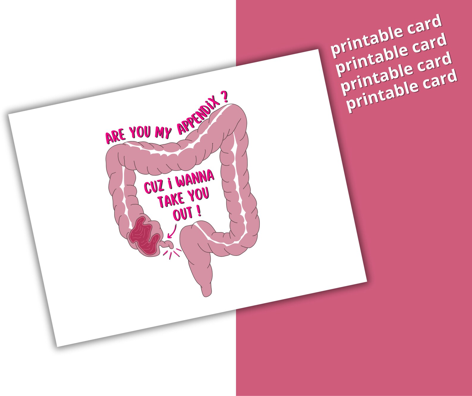 Are You My Appendix? I Wanna Take You Out Greeting Card, Gift for ...