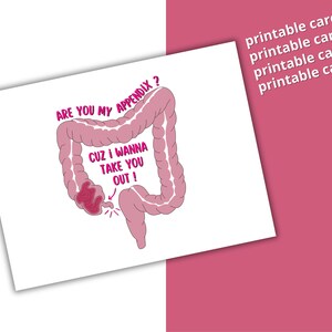 Funny Appendix Love Card, Gift for Doctor, Nurse (instant Download) - Etsy