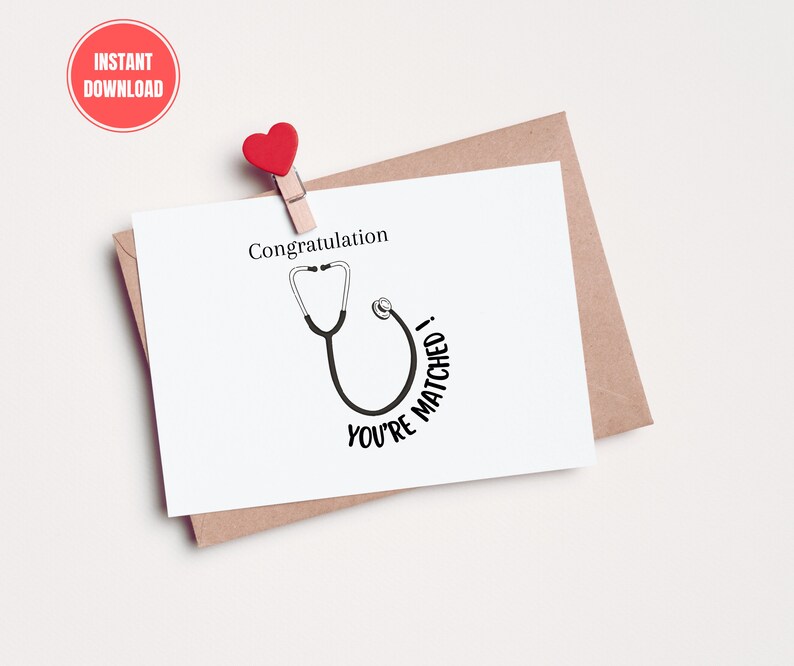 Congratulation You Matched Card, Graduation Doctor, Medical Student ...