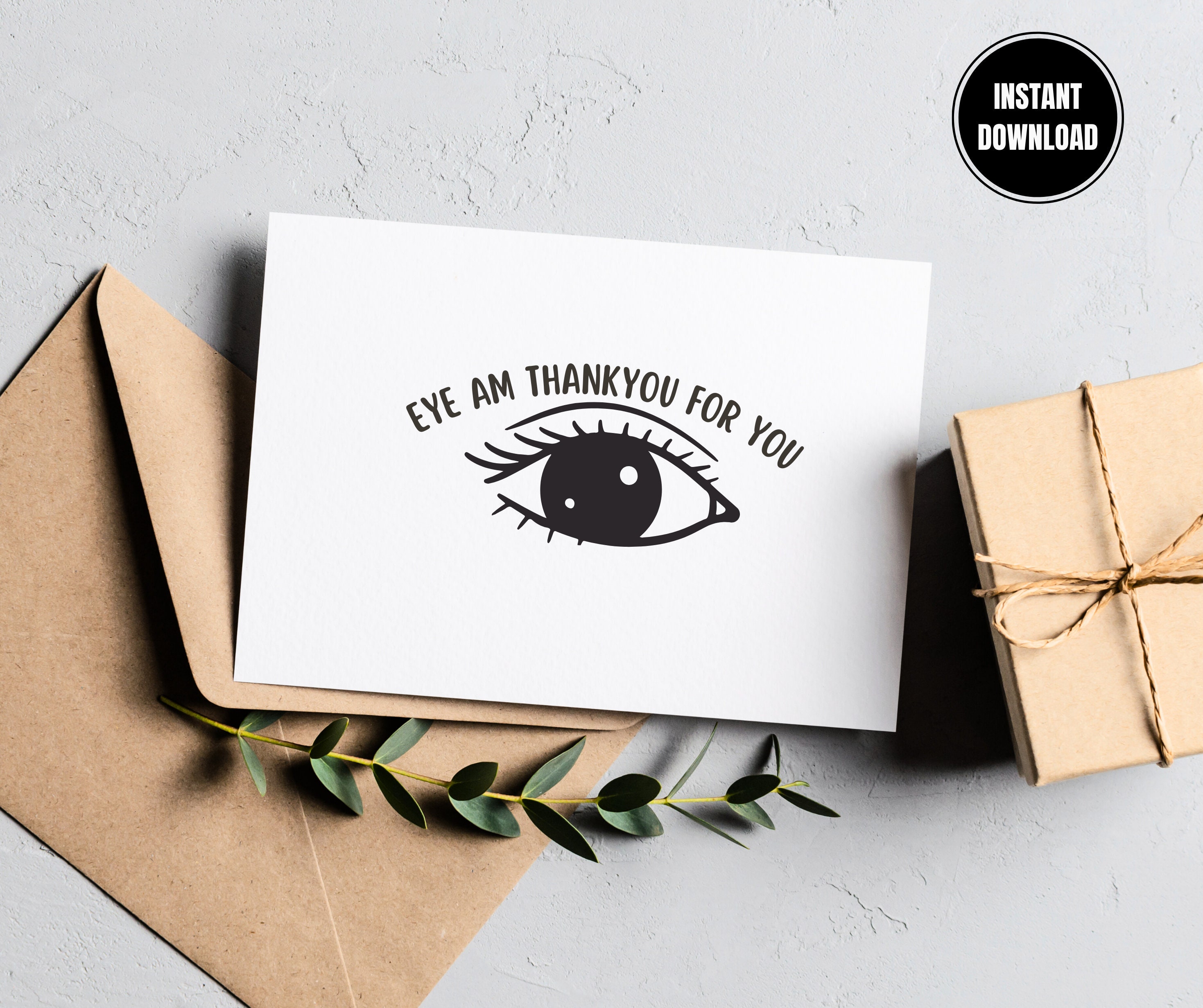 Eye Am Thank You Greeting Card, Funny Card Gift for Med Student ...