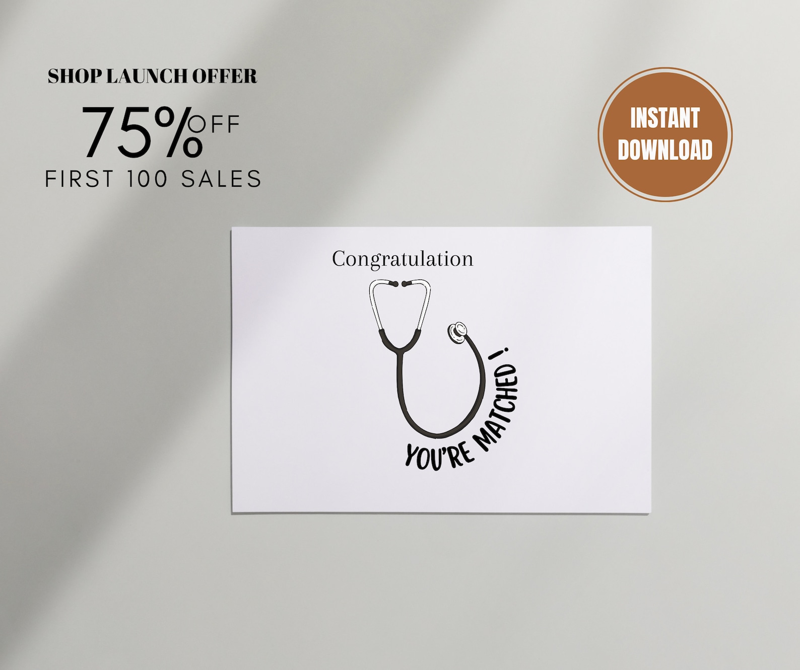 Congratulation You Matched Card, Graduation Doctor, Medical Student ...