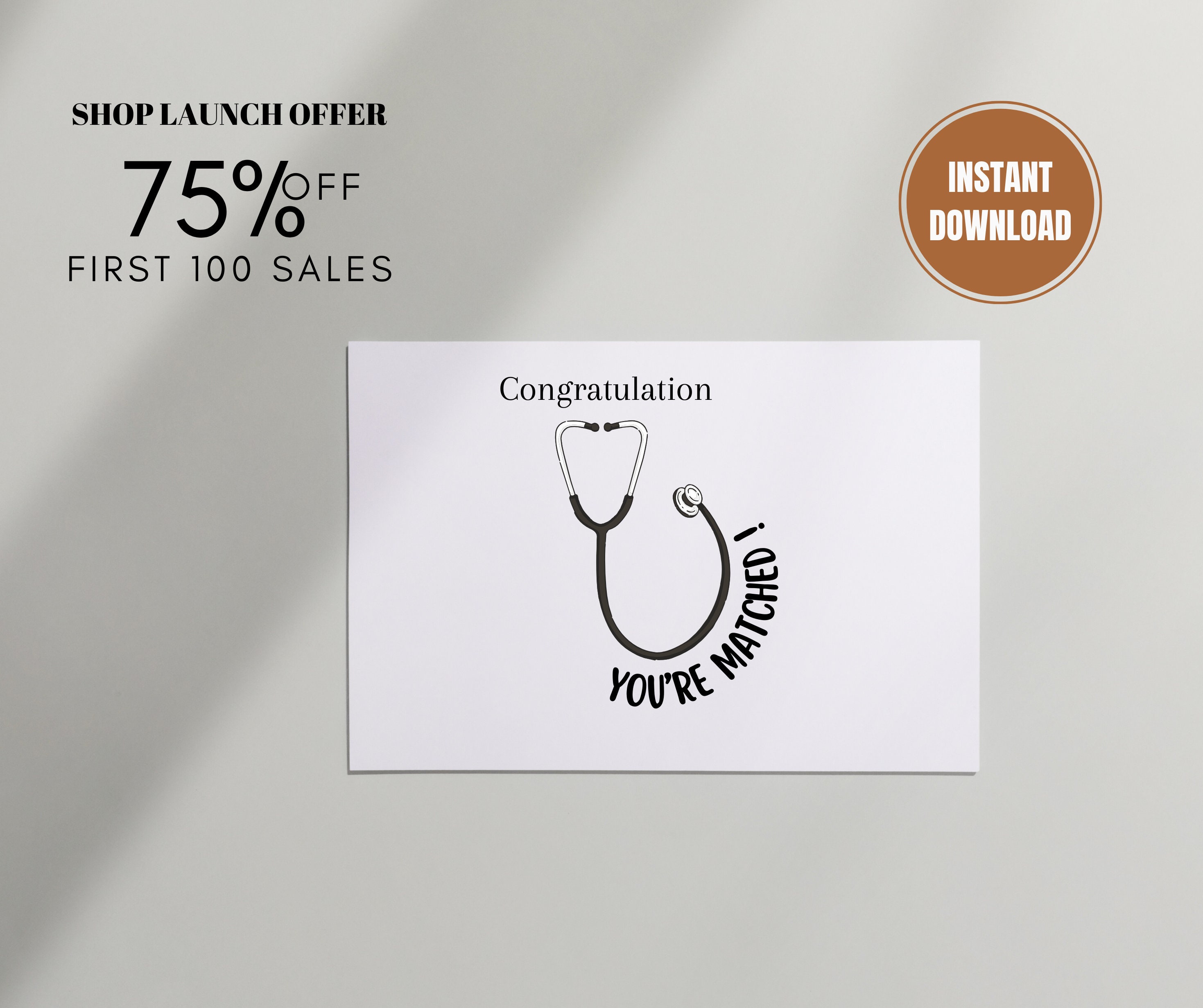 Congratulation You Matched Card, Graduation Doctor, Medical Student ...